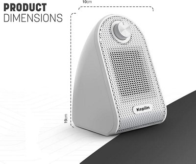 KEPLIN Ceramic Desk Heater, 500W Low Energy Consumption Heater for Home ...