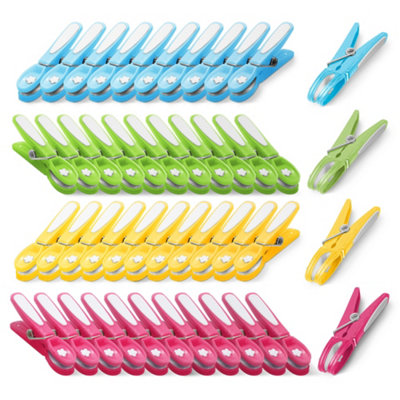 KEPLIN Clothes Pegs for Washing Line 48 Pack (Black), Washing Line Pegs ...
