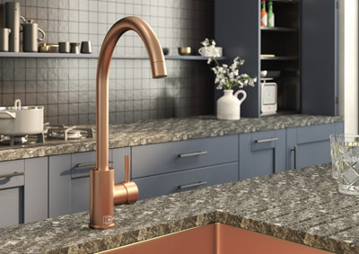 Kersin Tivoli Brushed Copper WRAS Approved Kitchen Mixer Tap