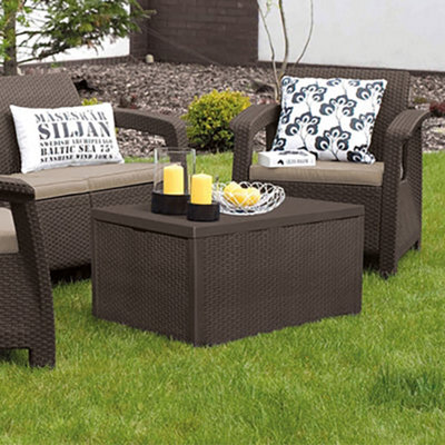 Keter Allibert Arica Outdoor Storage Box - Brown