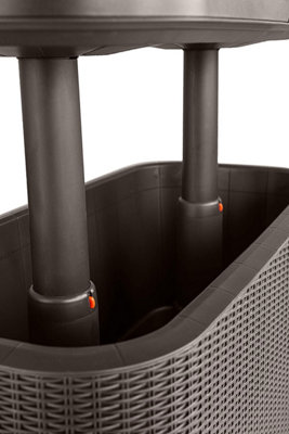 Keter Bevy Bar Cocktail Table BROWN