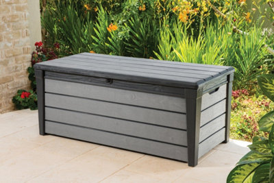 Keter Brushed 455L Storage Box - Anthracite | DIY at B&Q