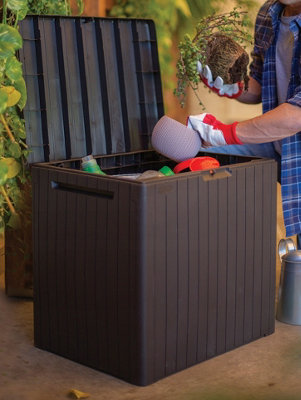 Keter City 113L Storage Box - Brown