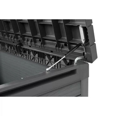Keter Cortina 570L Outdoor Storage Deck Box Lockable Resin Chest with ...