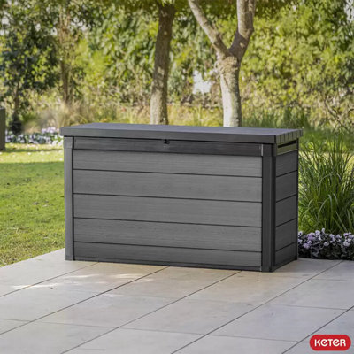 Keter Cortina 757L Outdoor Storage Deck Box Patio Outdoor Storage Box ...