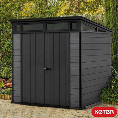 Keter Cortina 7ft 1" x 7ft 1" (2.16x2.16m) Outdoor Storage Shed ...