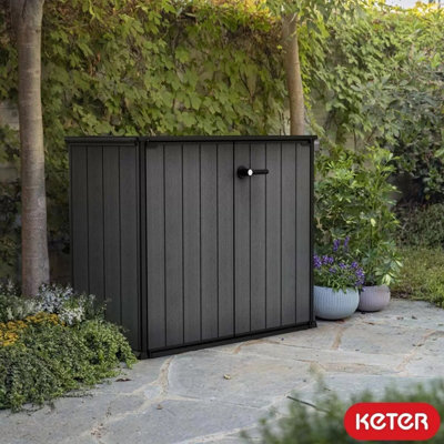 Keter Cortina Bella 4ft 6" x 2ft 4"1,000 Litre Vertical Outdoor Storage ...