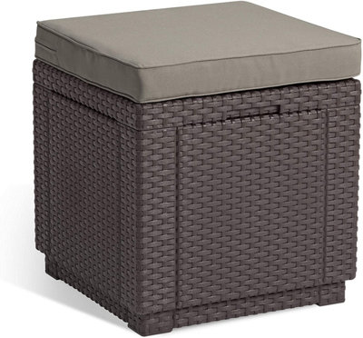 Keter Cube CUSHION Seat box BROWN
