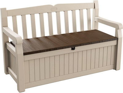 Keter Eden Bench 265 l Outdoor 60% recycled Garden Furniture Storage ...