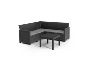Keter Emma 5 Seater Corner Set - Grey