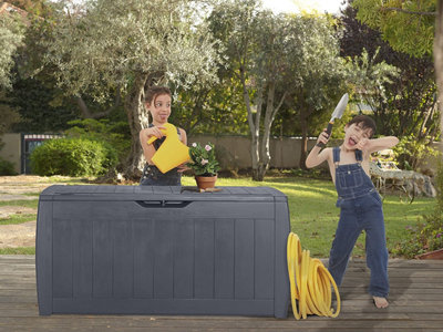 Keter Hollywood 270L Storage Box- Graphite | DIY at B&Q