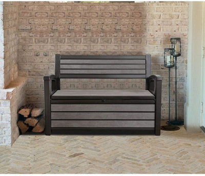 Keter Hudson 227L Storage Bench- Graphite