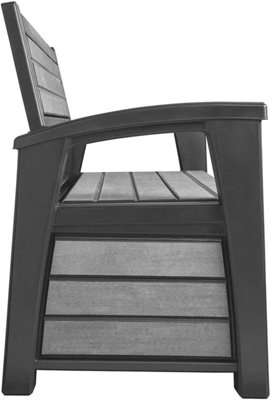 Keter Hudson 227L Storage Bench- Graphite