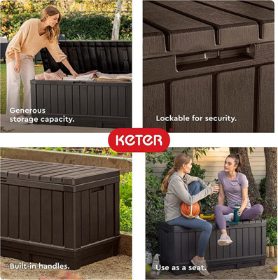 Keter Kentwood Storage Box 350L - Grey