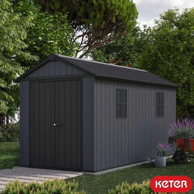 Keter Newton Plus 7ft 6" x 13ft 5" (2.3 x 4.1m) Garden Storage Shed ...