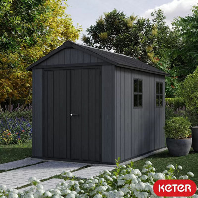 Keter Newton Plus 7ft 6" x 9ft 5" (2.3 x 2.9m) Garden Storage Shed with ...