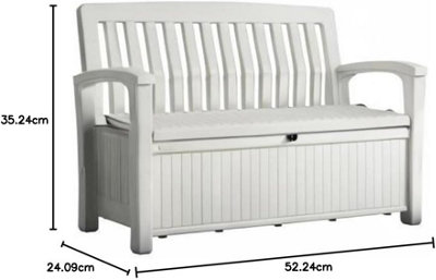 Keter Patio Garden Storage Bench White