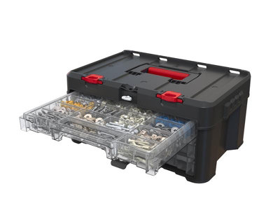 Keter Roc 253380 Stack N Roll 3-Set Tool Box Case Organiser KETSNR3ORG ...