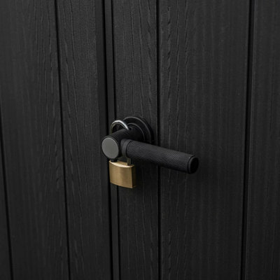 Keter Rosewood Signature 9x7ft Outdoor Storage Shed, DecoCoat Composite ...