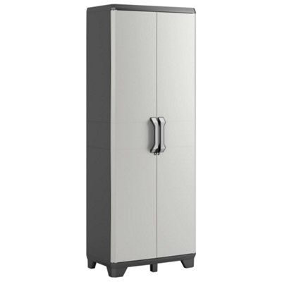 Keter Storage Cabinet With Shelves Gear Black And Grey 182 Cm