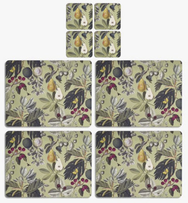 Kew Fruit And Floral Rectangle Placemats and Coasters Set of 4 | DIY at B&Q