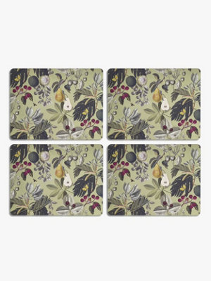 KEW FRUIT AND FLORAL RECTANGLE PLACEMATS SET OF 4