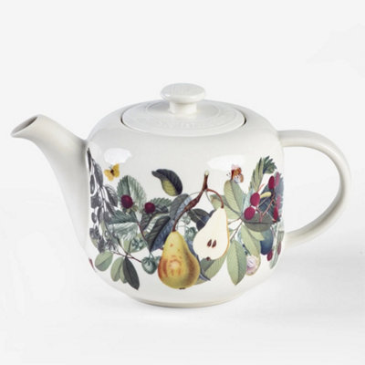 Kew Gardens Bloom Fruit & Floral Teapot 1.25 Litre - White