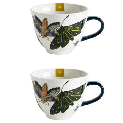 Kew Gardens Set of 2 Living Jewels White Mug 400ml