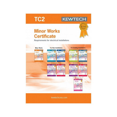 Kewtech TC2 Minor Works Electrical Installation Certificate - Carbon ...