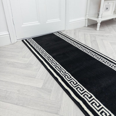 Key Black Hall Runner Carpet Runner Rug