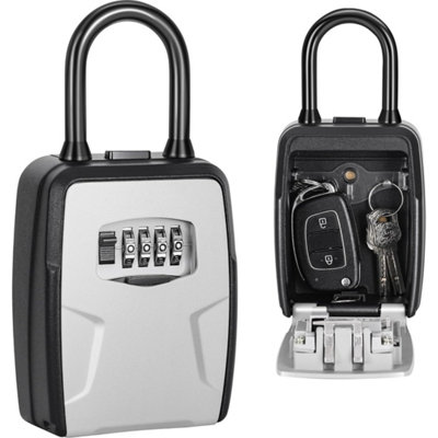 Key box Key Lock Box with 4 digit code outdoor waterproof metal secure ...