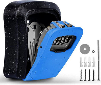 Key box wall mounted key box with secure code outdoor weather resistant ...