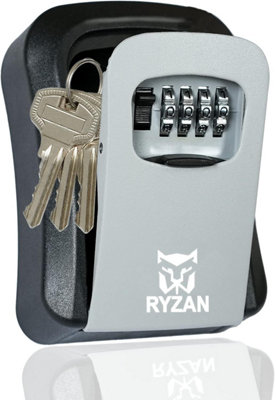 Key Safe Box 4 Digit Combination Code Wall-Mounted Heavy Duty High ...