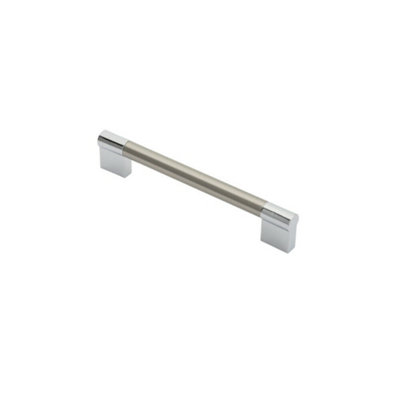 Keyhole Bar Pull Handle 172 x 14mm 160mm Fixing Centres Satin Nickel ...