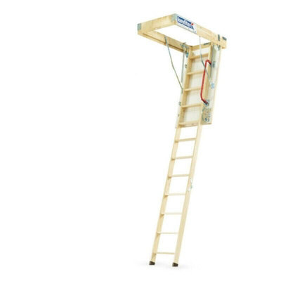 Keylite KYL05 Loft Ladder 600 x 1200mm Timber Heavy Duty 3 Section ...
