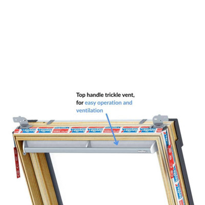 Keylite Pine Centre Pivot 550x780 Hi-Therm + Tile Flashing