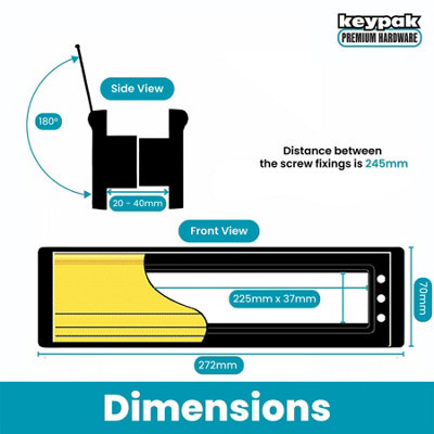 Keypak 10" (27cm) Door Letter Box - Adjustable Letterbox for UPVC ...