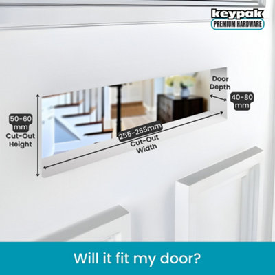 Keypak 10 inch (27cm) Door Letterbox - Fits 40-80mm uPVC Timber Doors ...