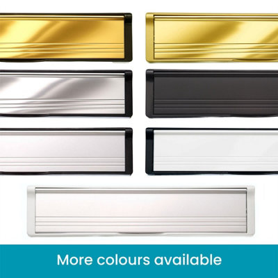 Keypak 12 inch (30.6cm) Door Letterbox - Fits 20-40mm Doors, Anti-Snap ...