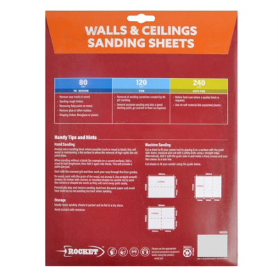 KEYPAK 12 PACK SANDING SHEETS FOR HAND, POLE & MACHINE SANDERS - 280MM ...