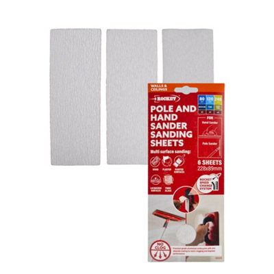 Keypak 6 Pack Sanding Sheets for Pole Sander & Hand Sander, 228mm x ...