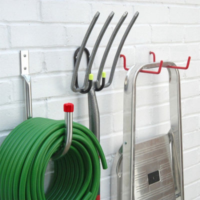 Keypak 7cm Utility Double Hook, Black Coated Steel, 70mm, 50kg Capacity, Heavy-Duty, Rust ...