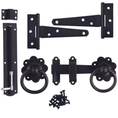 keypak Complete Kit Ring Gate Latches, 2x Hinges, 1x Tower Bolt for ...