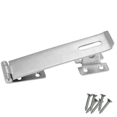 Keypak Heavy Duty Zinc Safety Hasp & Staple (150mm 6 Inch) Gate Clasp ...
