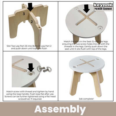 Keypak Kids X Button Stool, Small Wooden Chair For Toddlers, Children ...