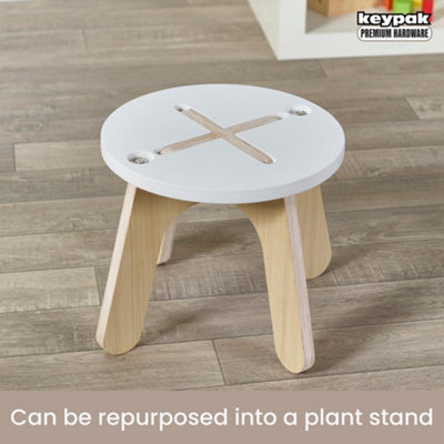 Keypak Kids X Button Stool, Small Wooden Chair For Toddlers, Children ...
