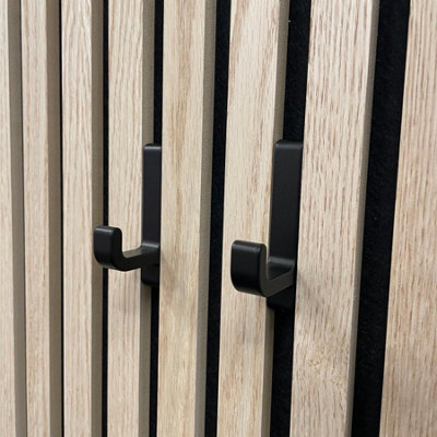Keypak Minimalist Curved Hooks for Acoustic Slat Wall Panelling, No ...