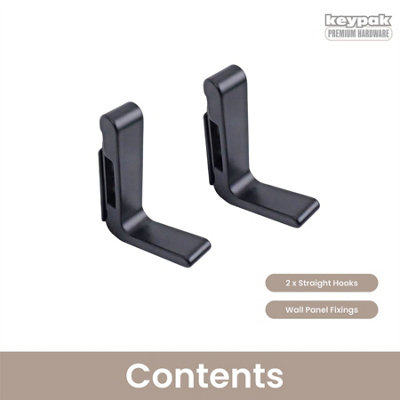 Keypak Minimalist Straight Hooks for Acoustic Slat Wall Panelling ...