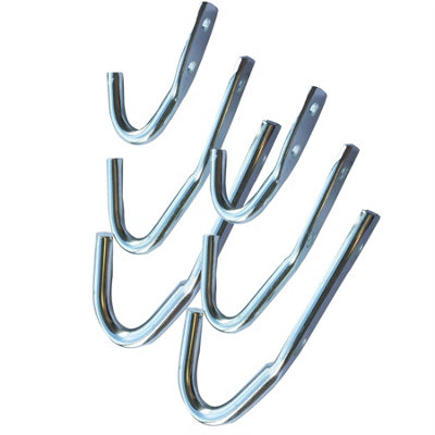 Keypak Small Galvanised Steel Hooks, Assorted Sizes, 50kg Load Capacity ...