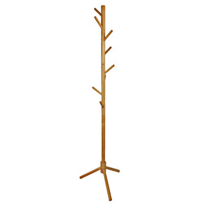 Keypak Wooden Coat Stand, 170cm Clothes Jacket Hanger Coat Tree, Ideal ...